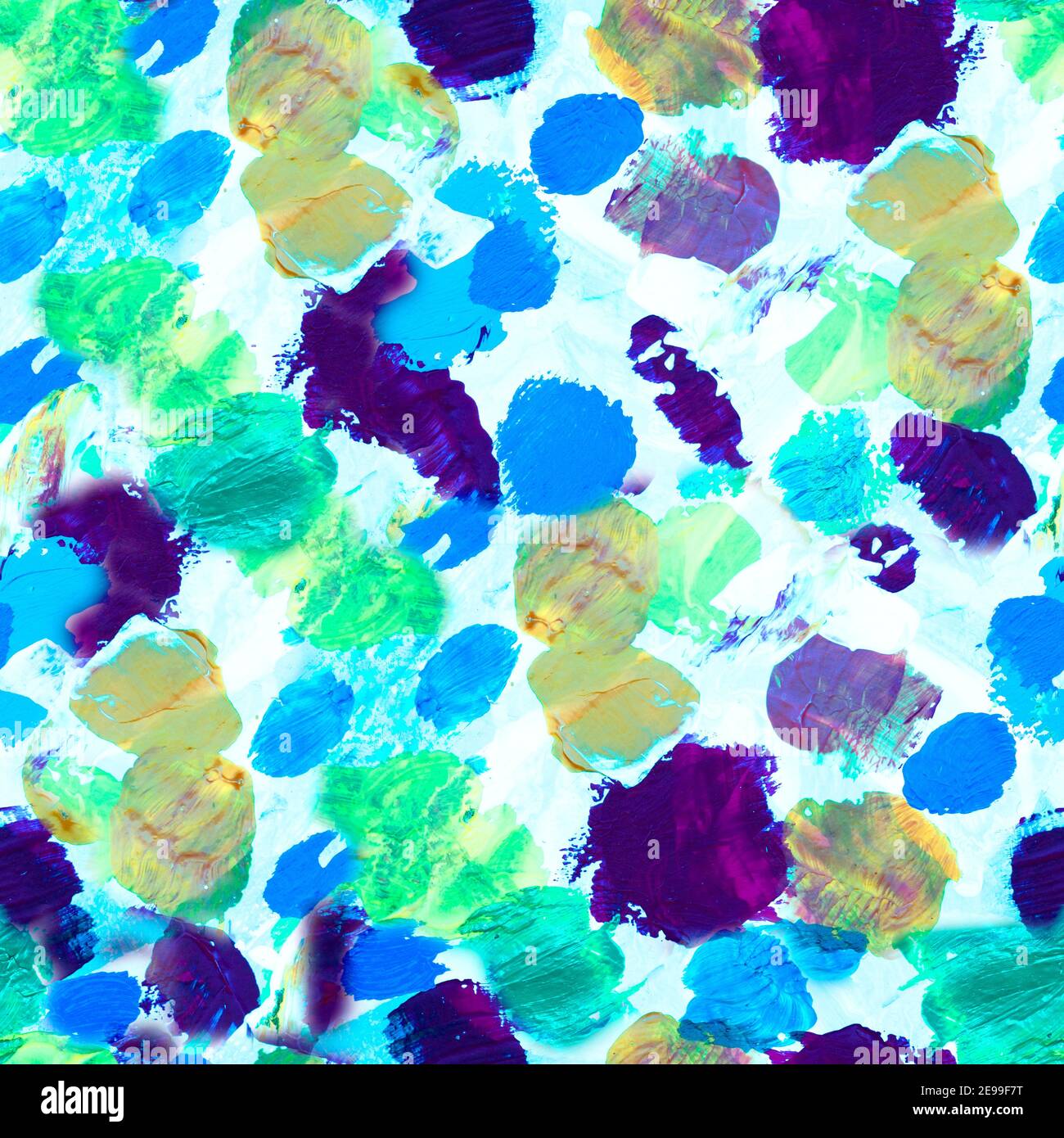 Colorful abstract hand painted seamless pattern. Raster texture for ...