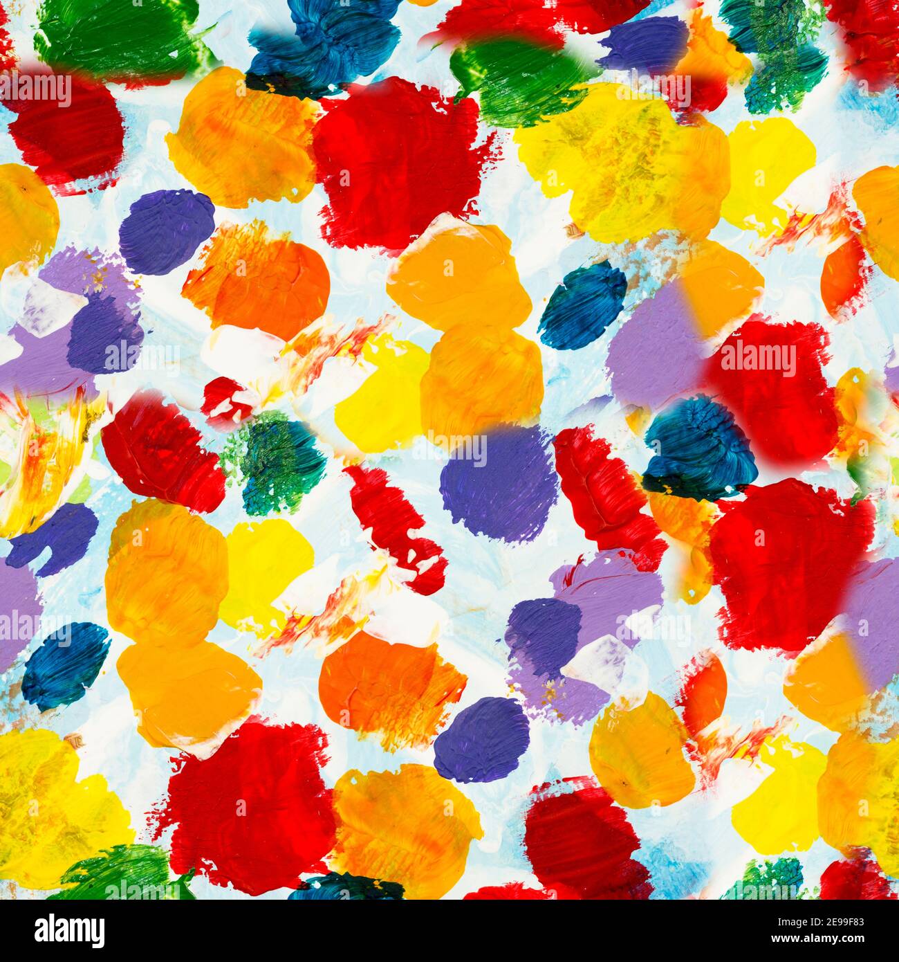 Colorful abstract hand painted seamless pattern. Raster texture for ...