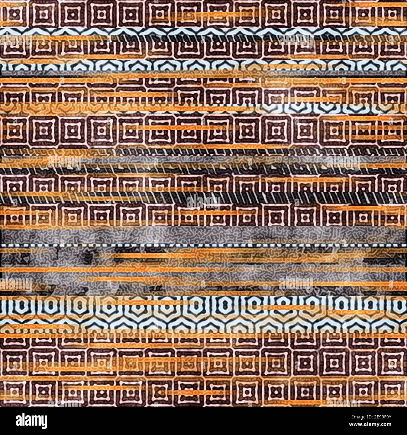 Seamless ethnic tribal pattern stripes rug design Stock Photo - Alamy