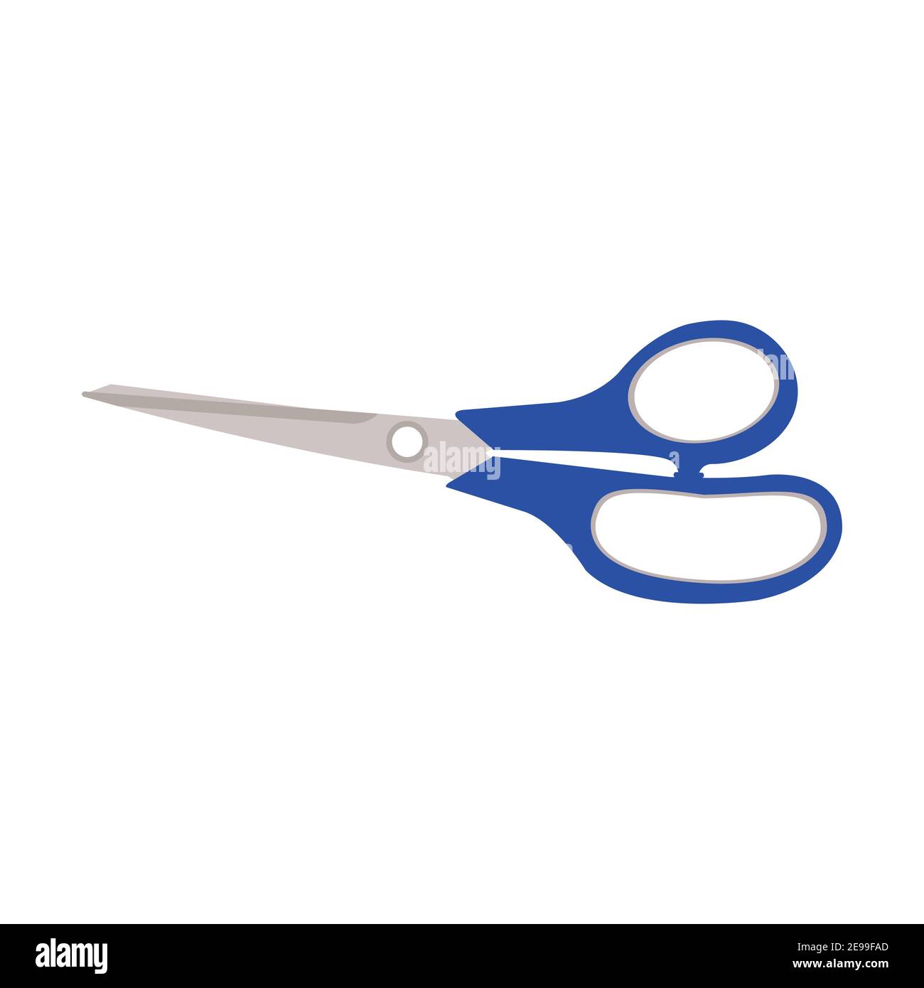 Isolated vector illustration of blue scissors on white Stock Vector ...