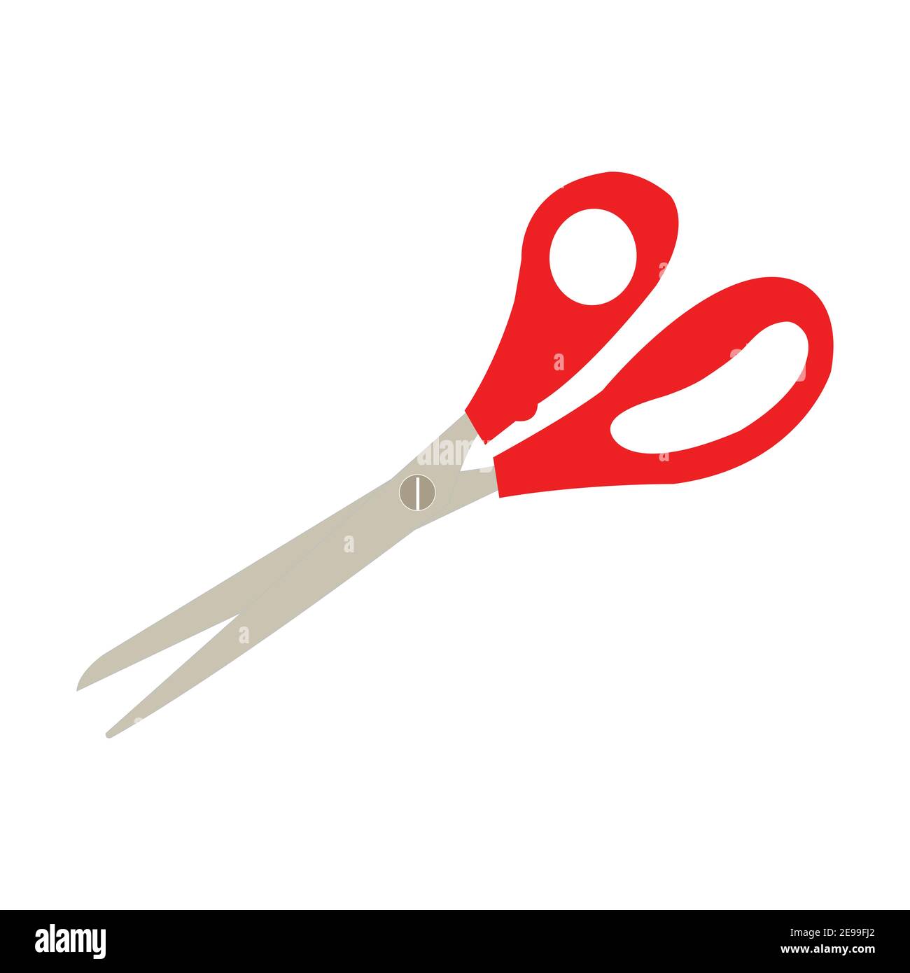 Isolated vector illustration of red scissors on white Stock Vector ...