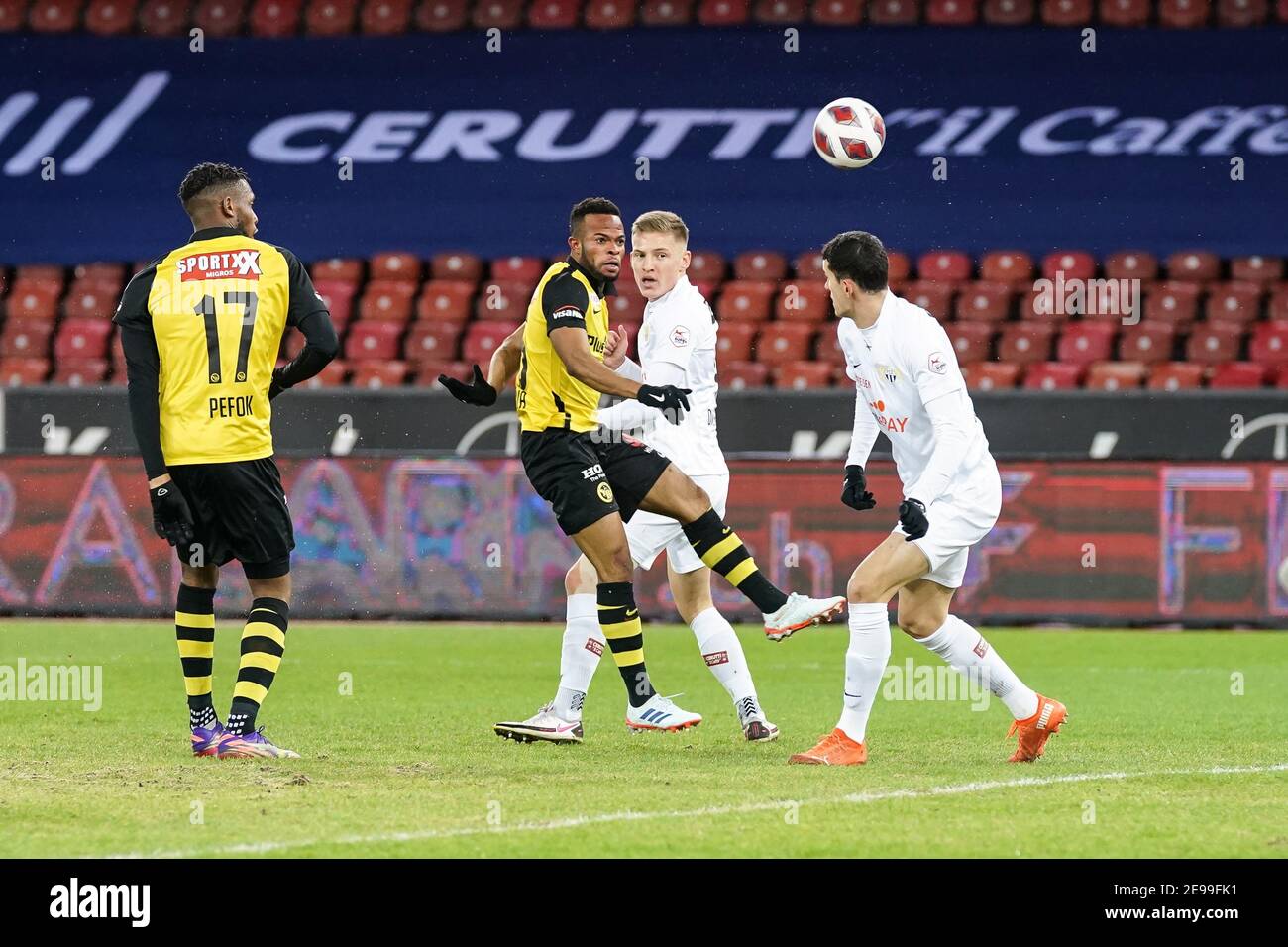 03.02.2021, Zurich, Letzigrund Stadium, Soccer Super League: FC Zurich ...