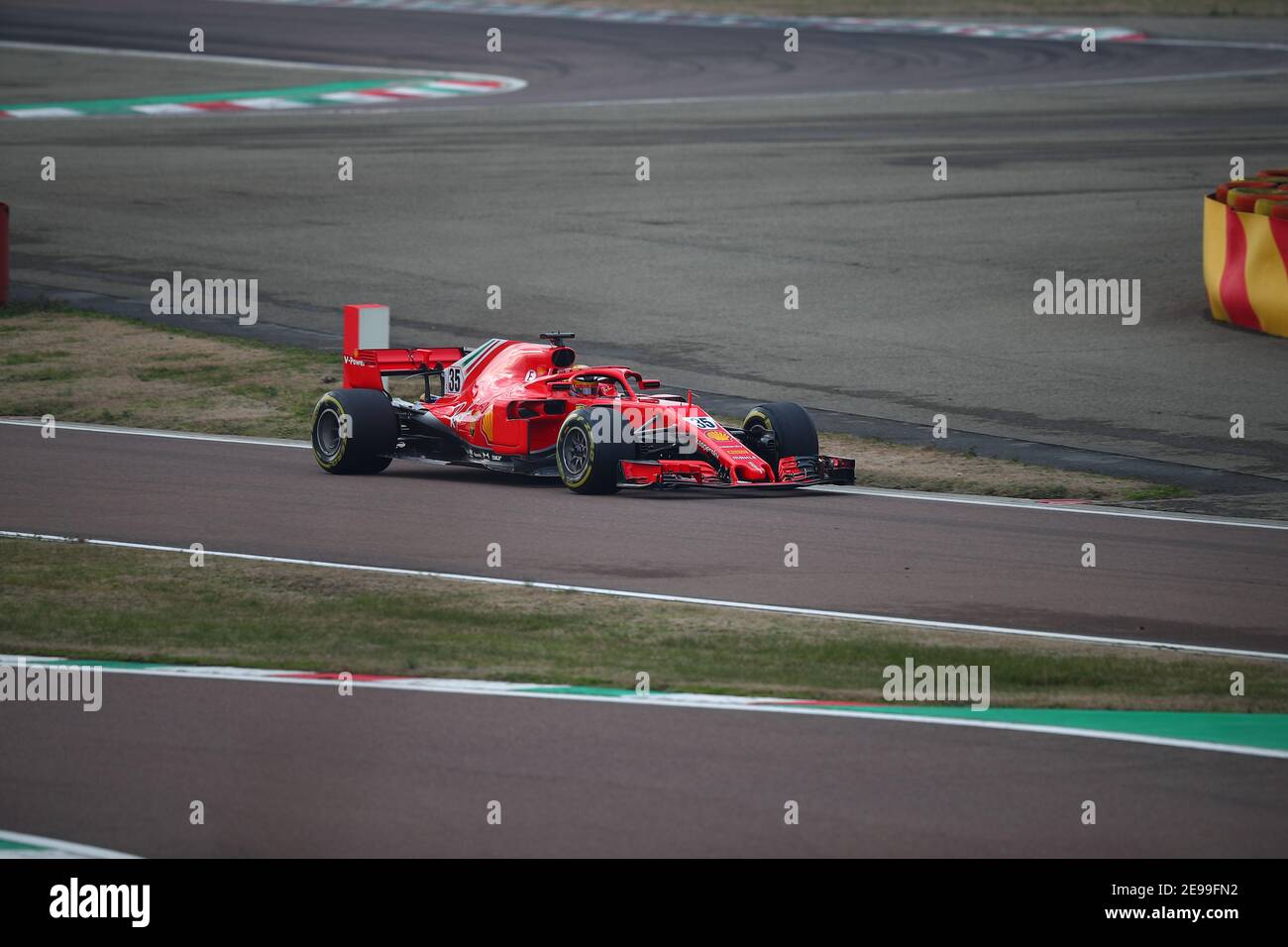 Robert Shwartzman, Ferrari Driver Accademy drive the Ferrari SF71H in Fiorano, Modena Stock ...