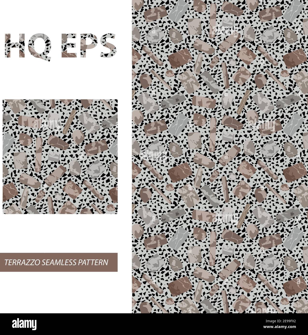 Seamless Terrazzo Pattern. Marble Stone Texture. Continuity ...