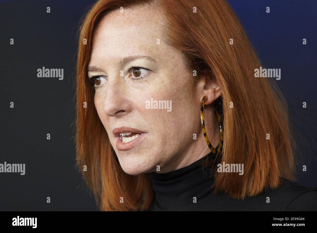 White House spokesperson Jen Psaki holds a news briefing, February 3 ...