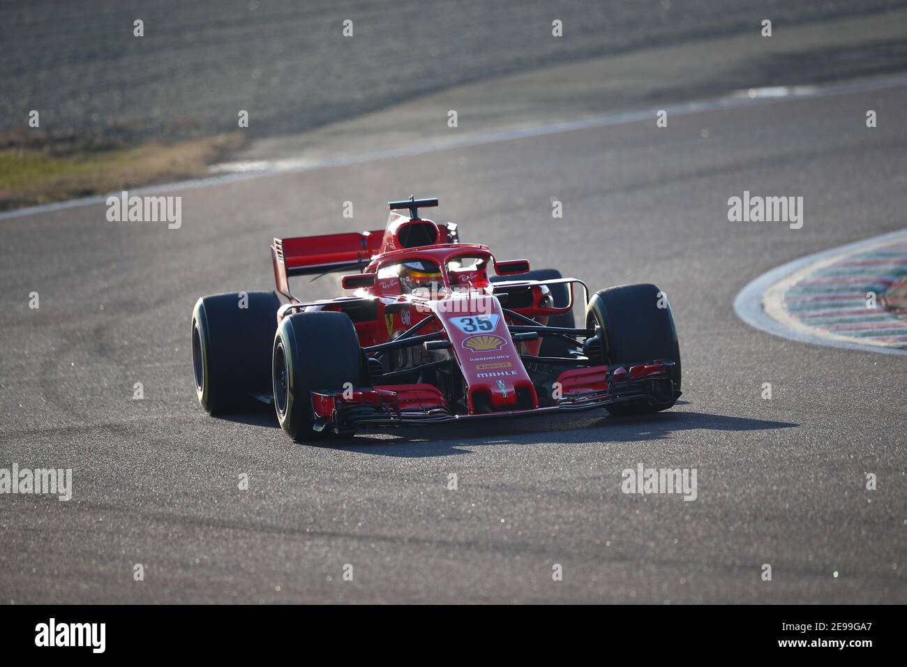 Robert Shwartzman, Ferrari Driver Accademy drive the Ferrari SF71H in Fiorano, Modena Stock ...