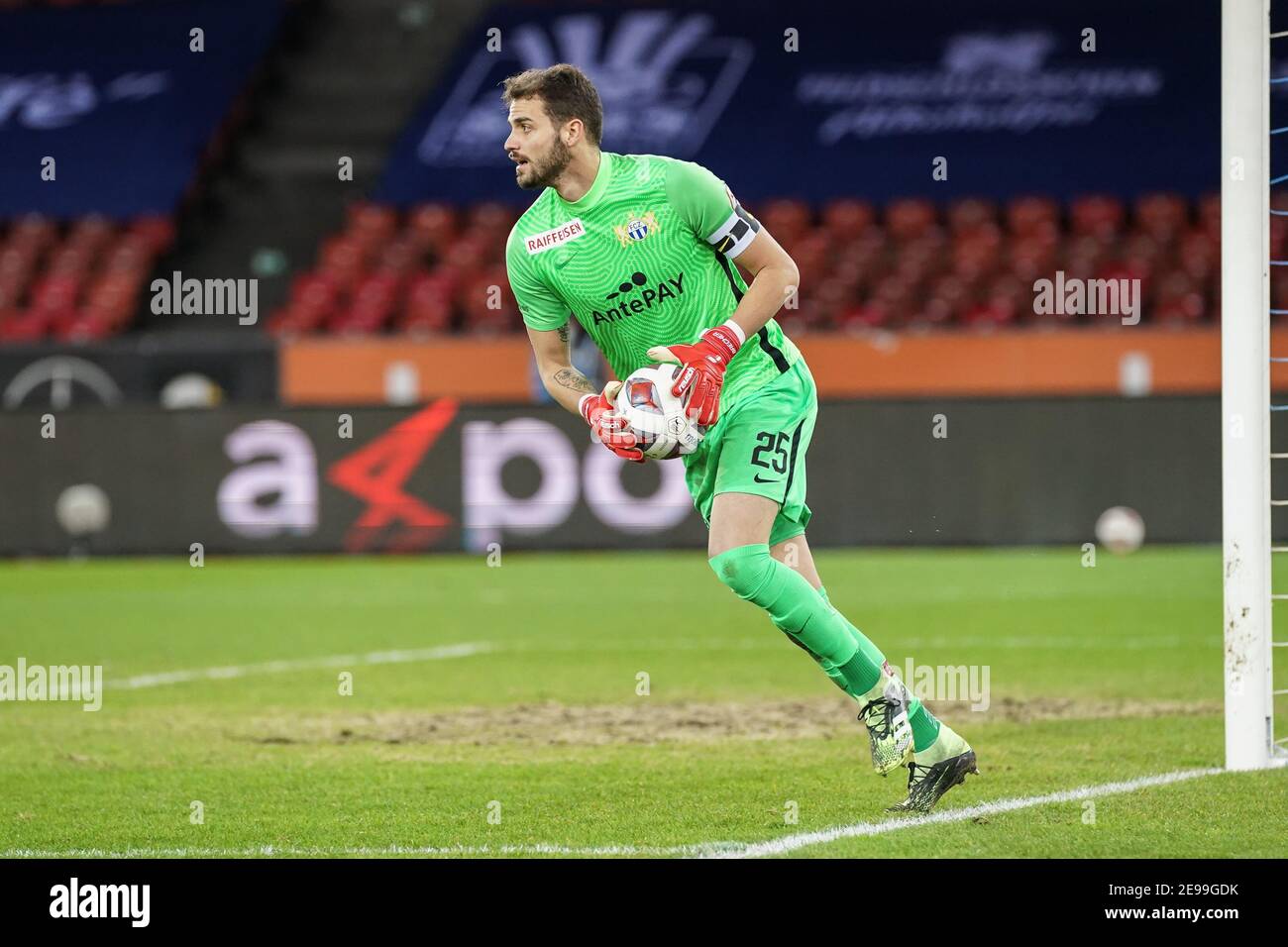 03.02.2021, Zurich, Letzigrund Stadium, Soccer Super League: FC Zurich ...