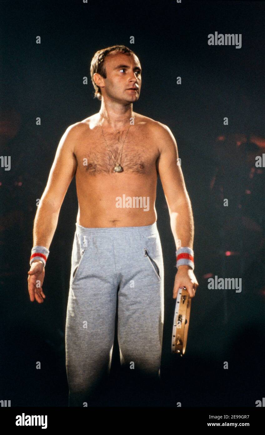 ARNHEM, THE NETHERLANDS - SEPT 05, 1978: Phil Collins live on stage with his band Genesis in the ...