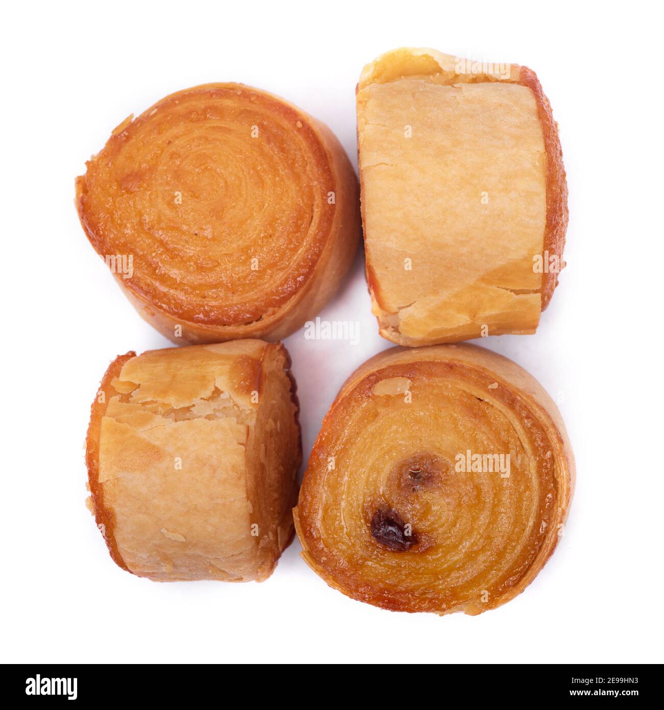 Group of rolled pastries isolated over white background Stock Photo - Alamy