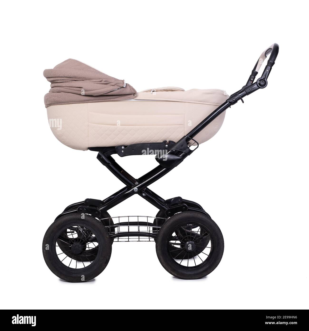 Baby carriage, stroller on wheels isolated on white background Stock ...