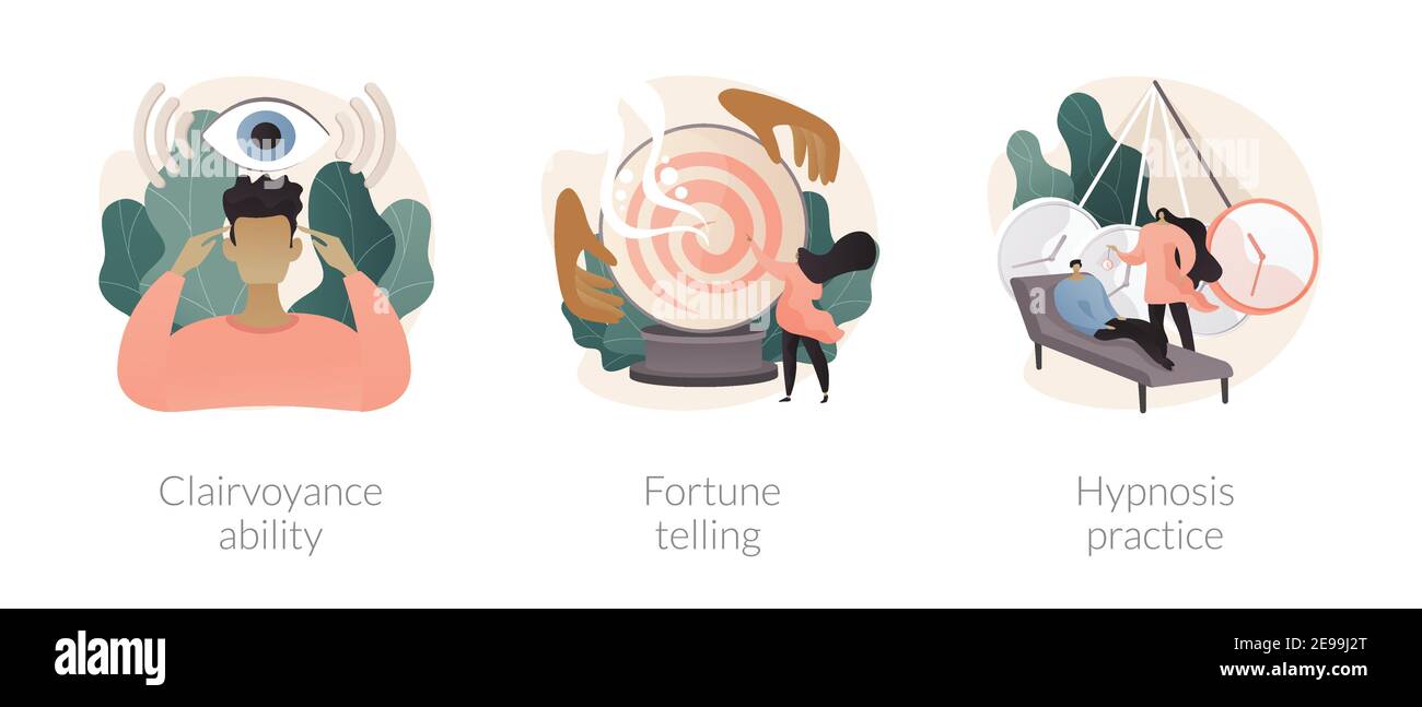 Alternative spiritual practices abstract concept vector illustrations ...