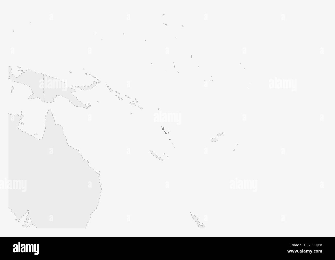 Map of Oceania with highlighted Vanuatu map, gray map of Vanuatu with ...