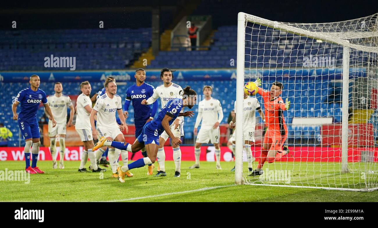 Everton's Dominic Calvert-Lewin scores their second goal of the game ...