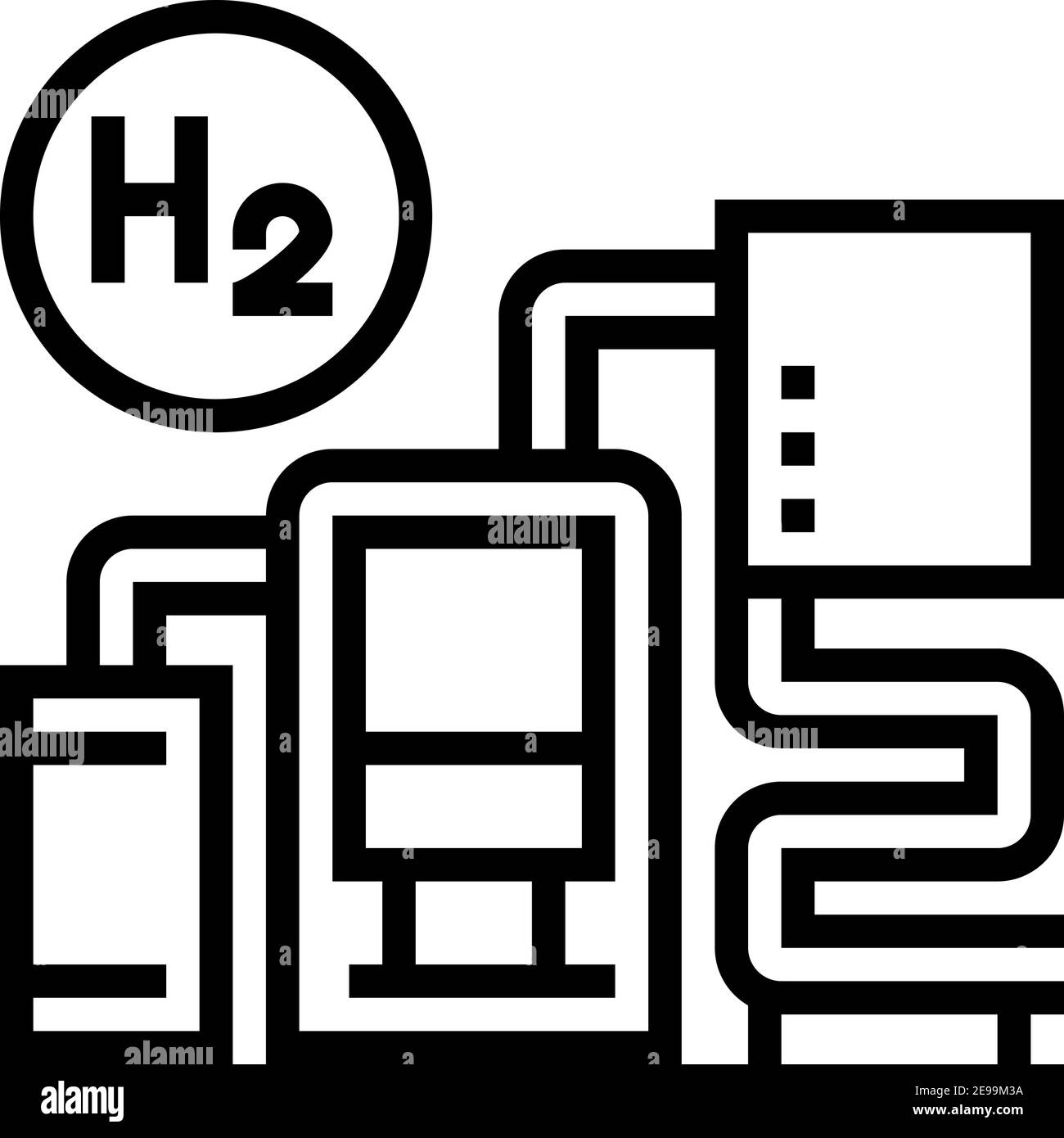 ammonia production line icon vector illustration Stock Vector Image ...