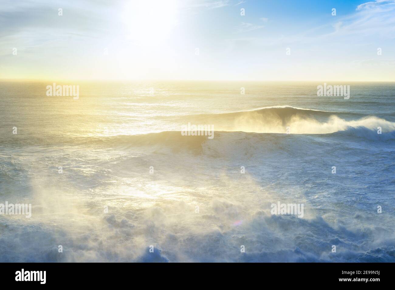Nazare portugal waves surf hi-res stock photography and images - Alamy
