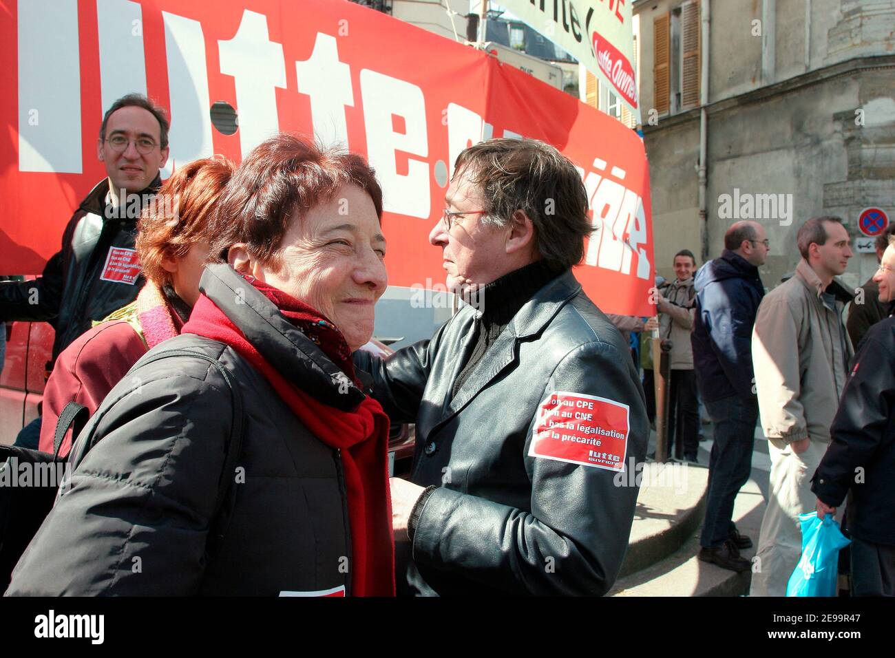 French 'Lutte Ouvriere' General Secretary Arlette Laguiller protests ...