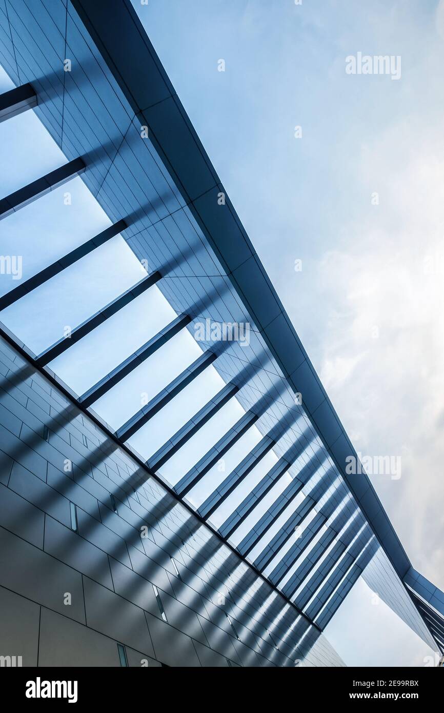 Urban Geometry, looking up to the building. Modern architecture ...
