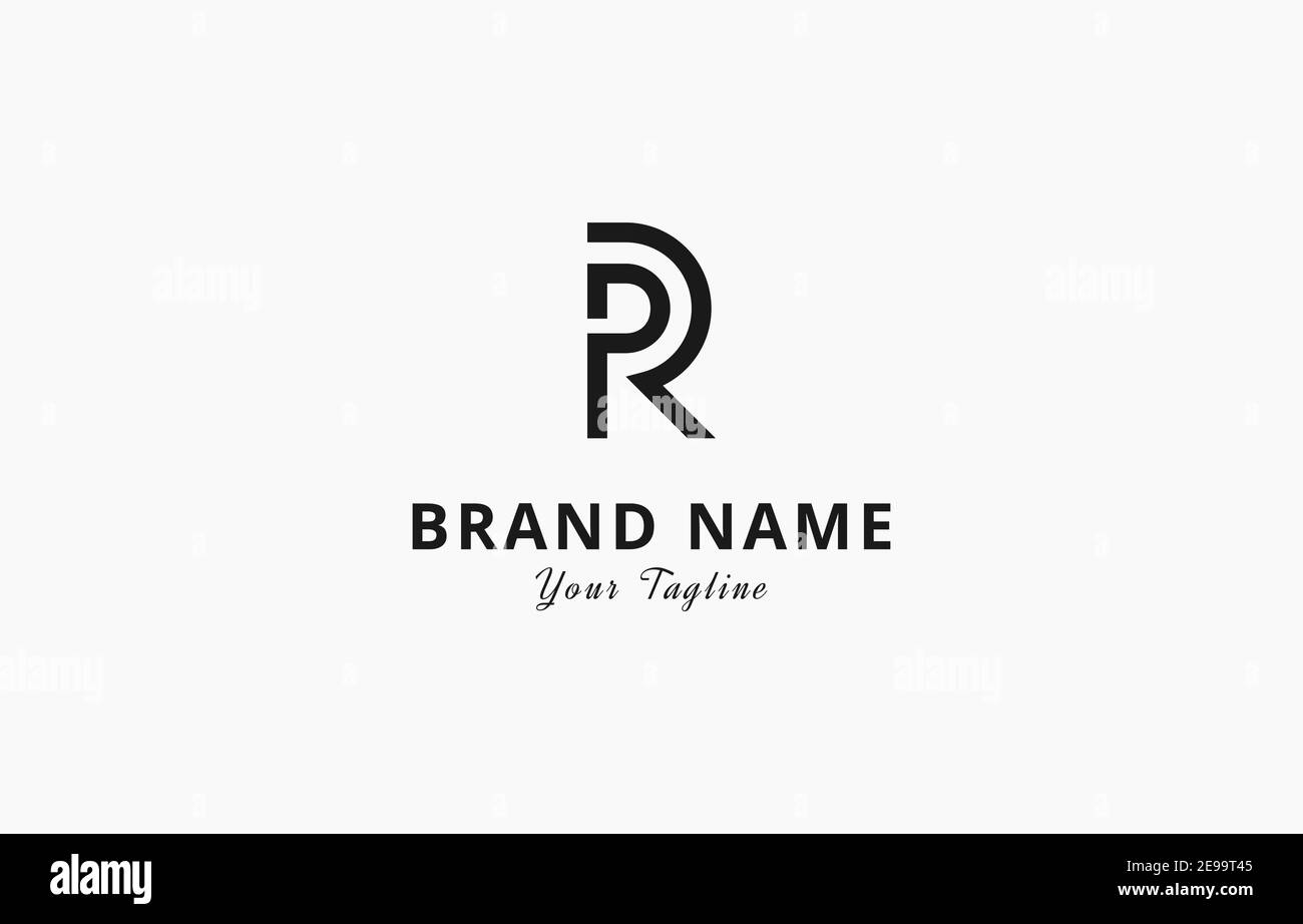 Initial Letter PR P R Logo Vector Template suitable for personal and ...