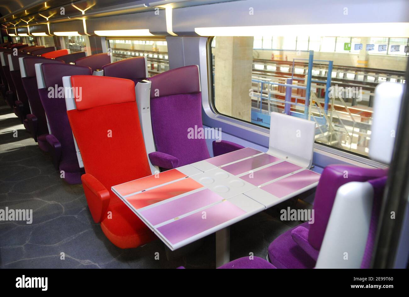 Interiors of the new 1st and 2nd class coaches TGV design by french ...