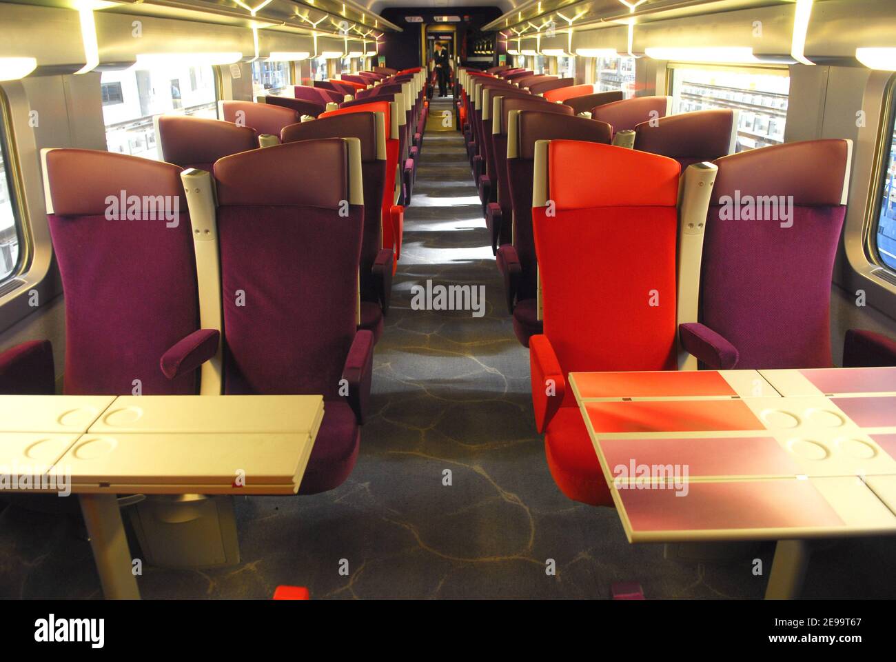Interiors of the new 1st and 2nd class coaches TGV design by french ...