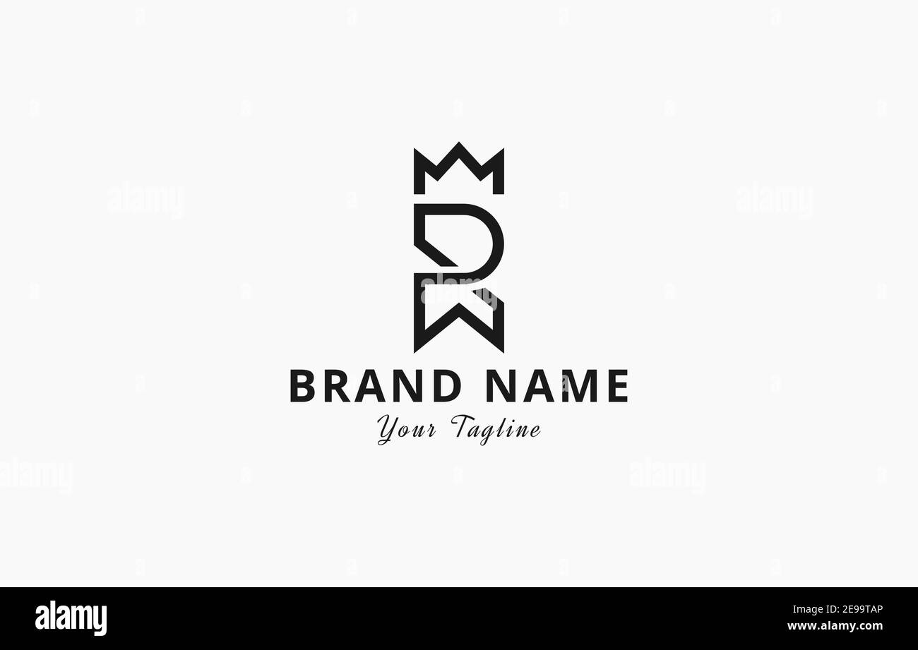 Letter R King Crown Logo Vector Template suitable for personal and ...