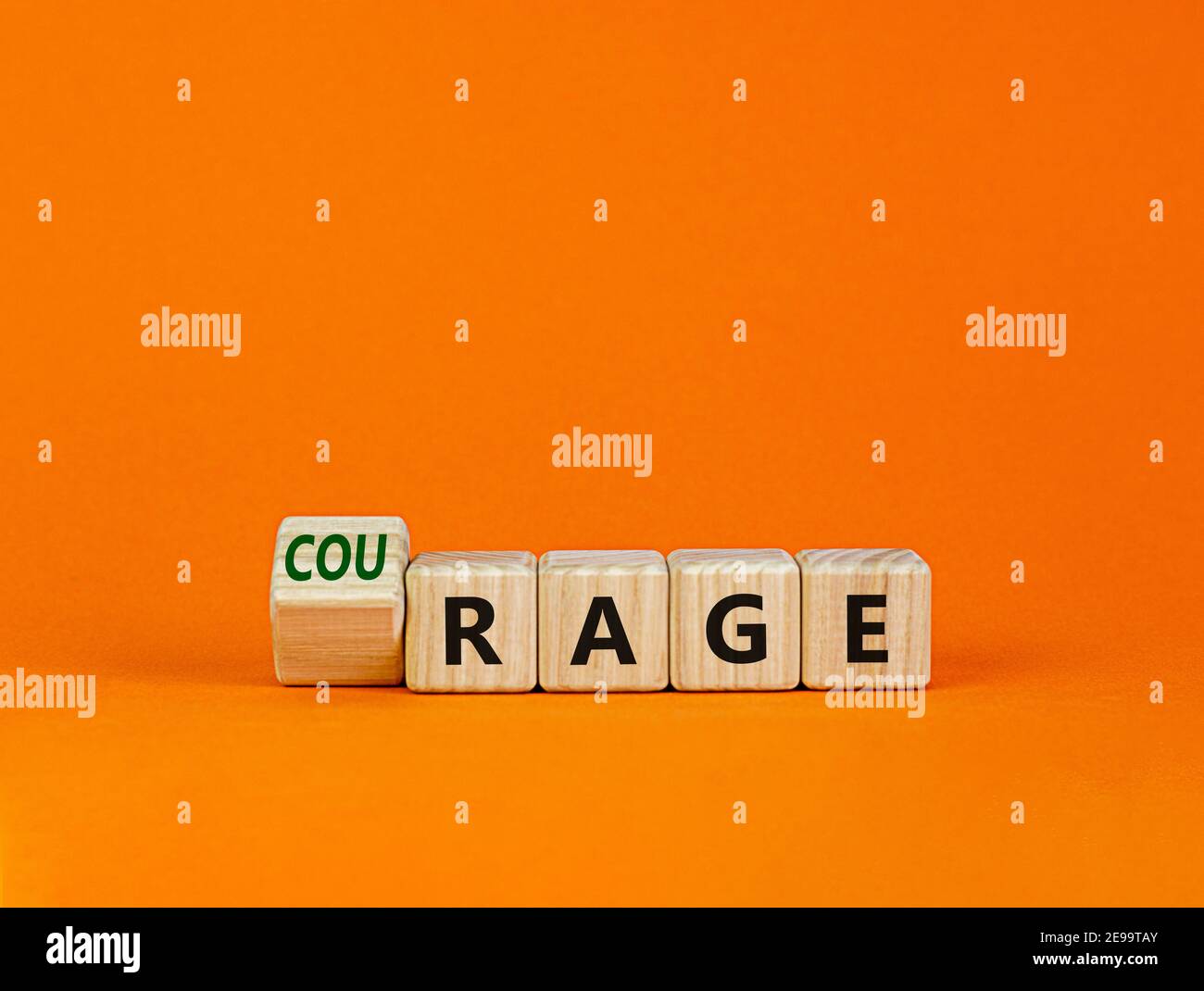Rage or courage symbol. Turned a cube and changed the word 'rage' to ...