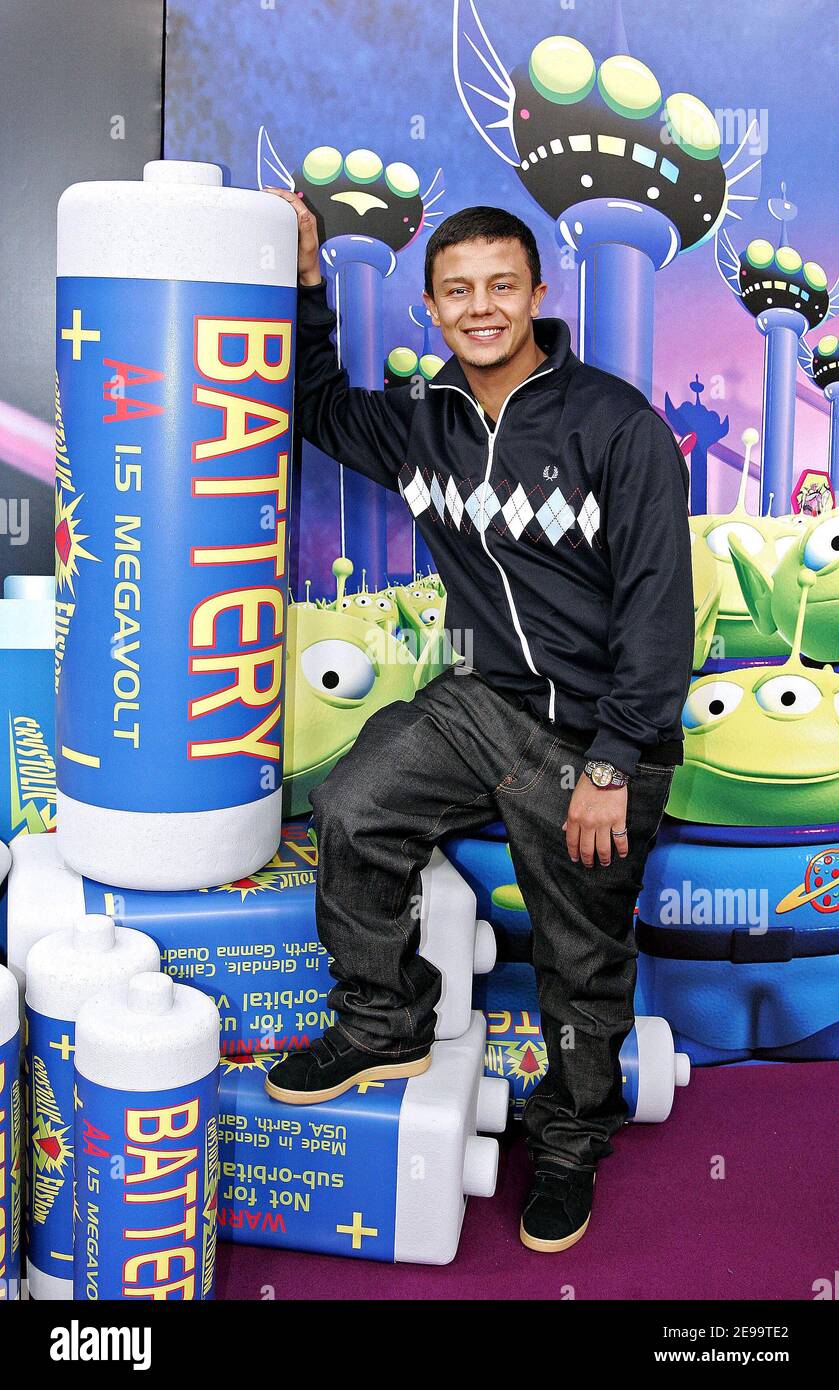 French singer Amine attends the opening of Euro-Disney's new animation ...