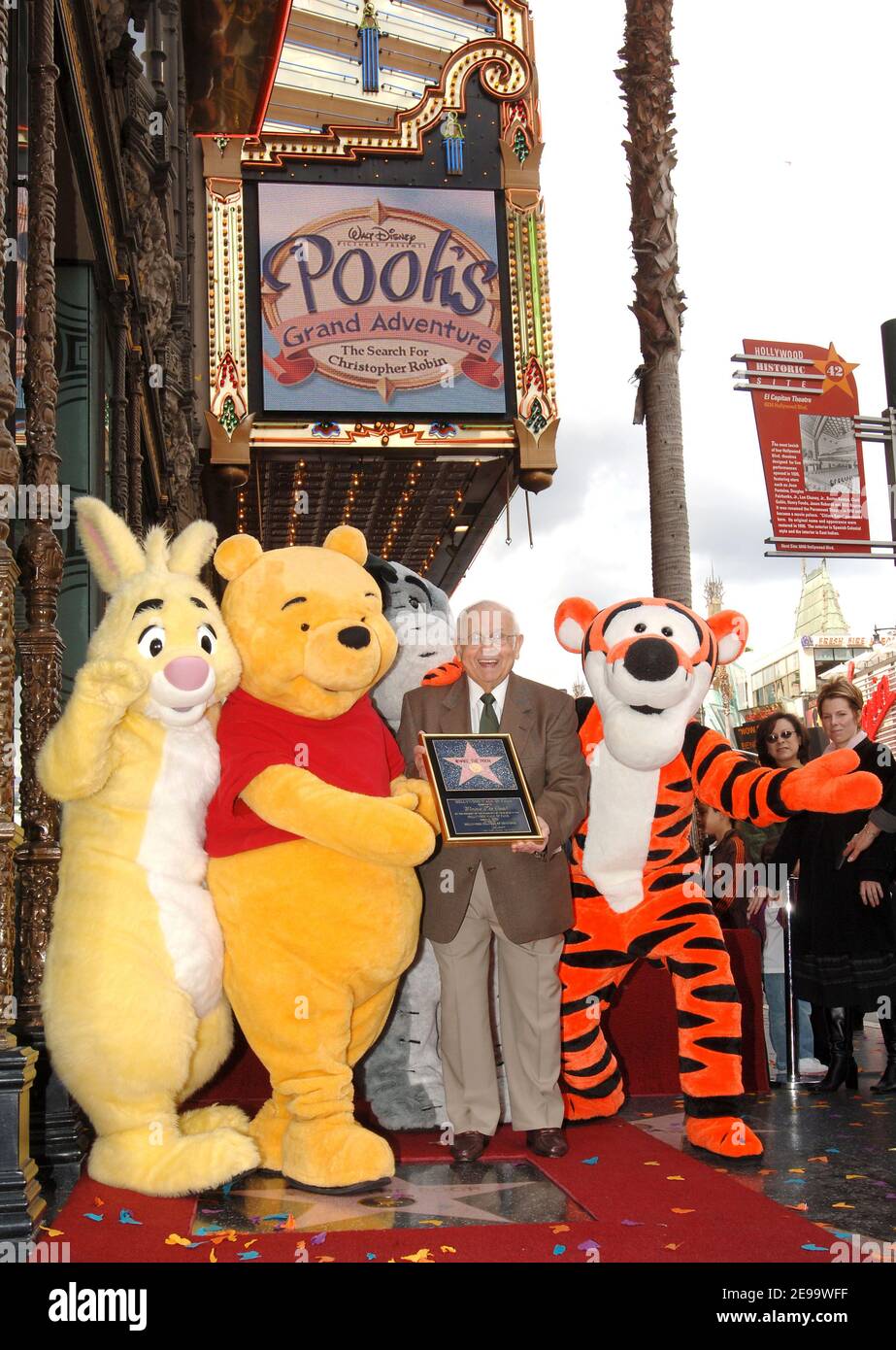 Winnie The Pooh is honored with the 2308th Star on the Hollywood Walk ...