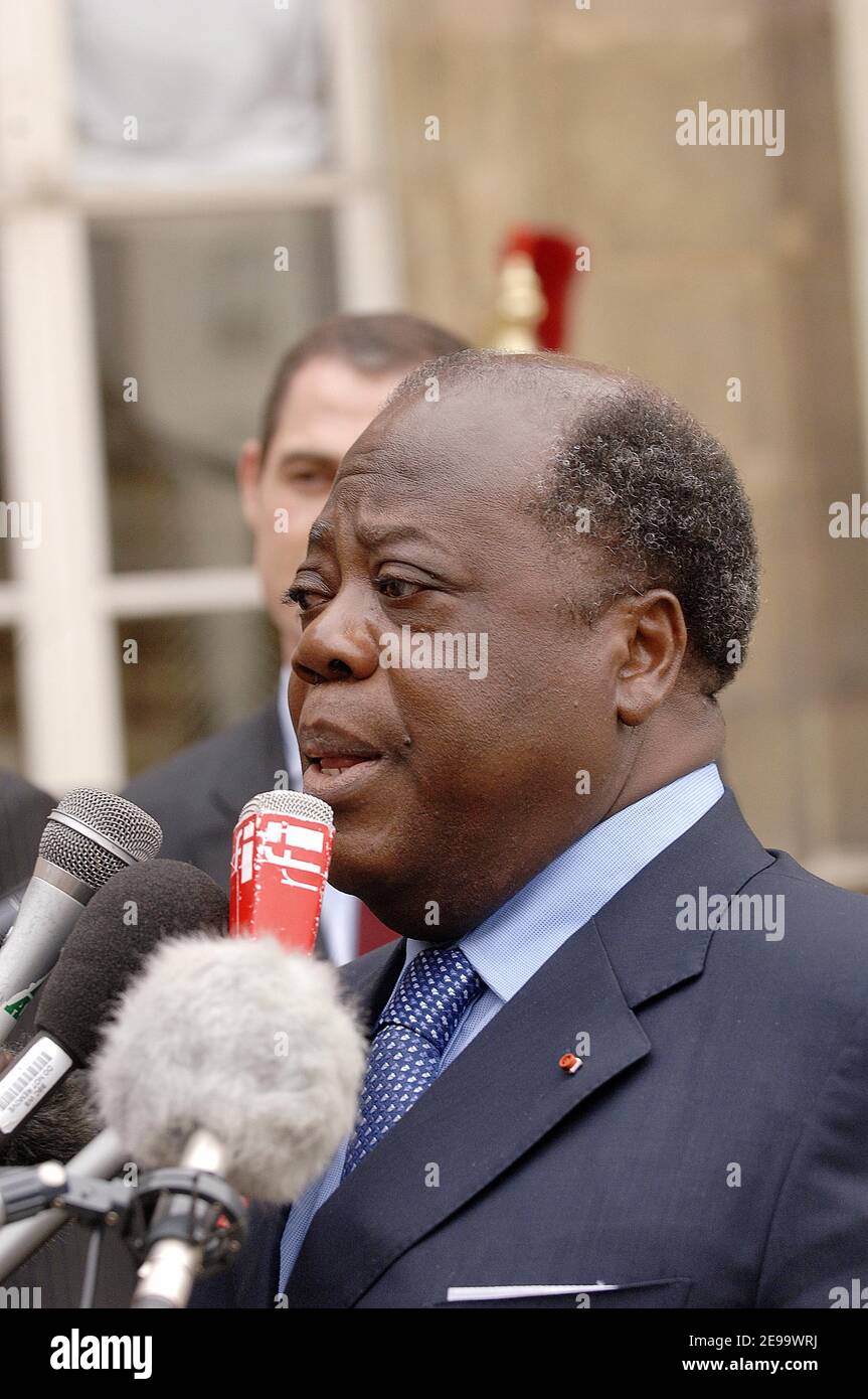 French president Jacques Chirac receives Ivory Coast Prime Minister ...