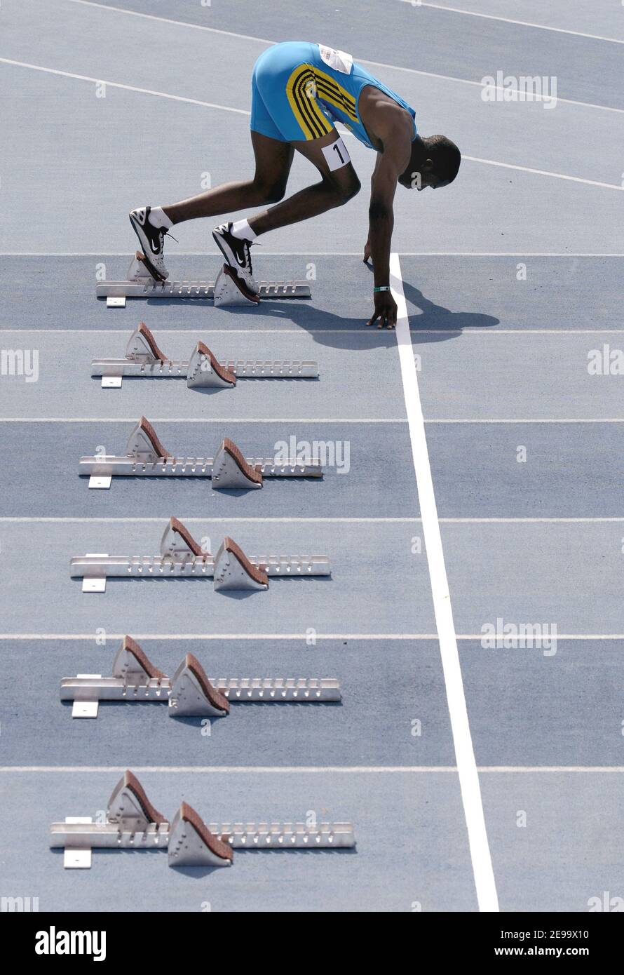 Bahamas' La' Sean Pickstock competes on men's 110 meters hurdles of ...