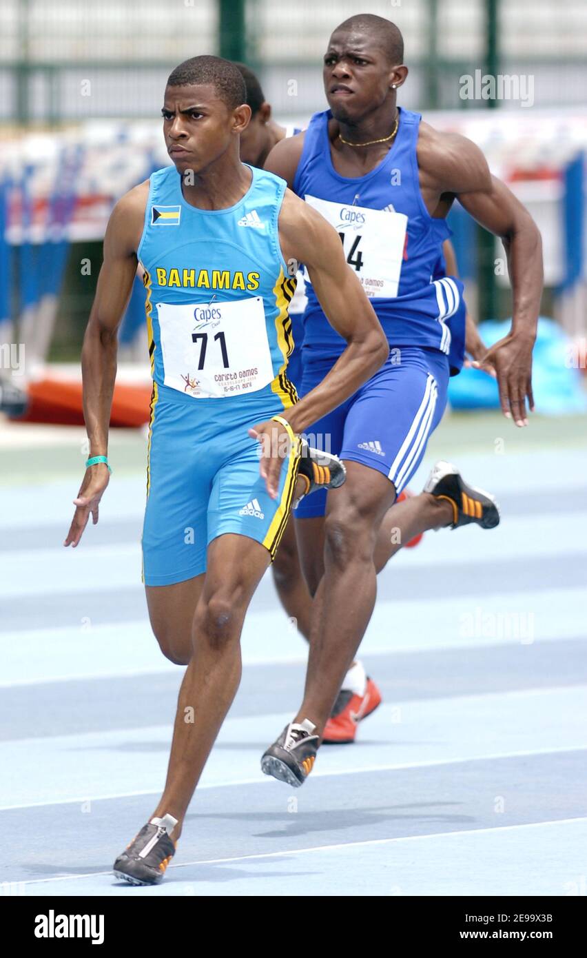 Bahama's Ryan Penn competes on men's 100 meters during the Carifta ...