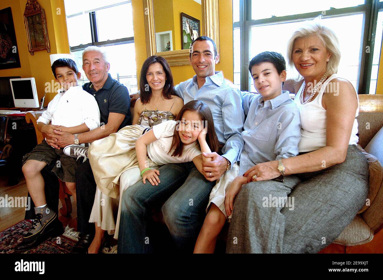 Soccer star Youri Djorkaeff poses for the first time with his family ...