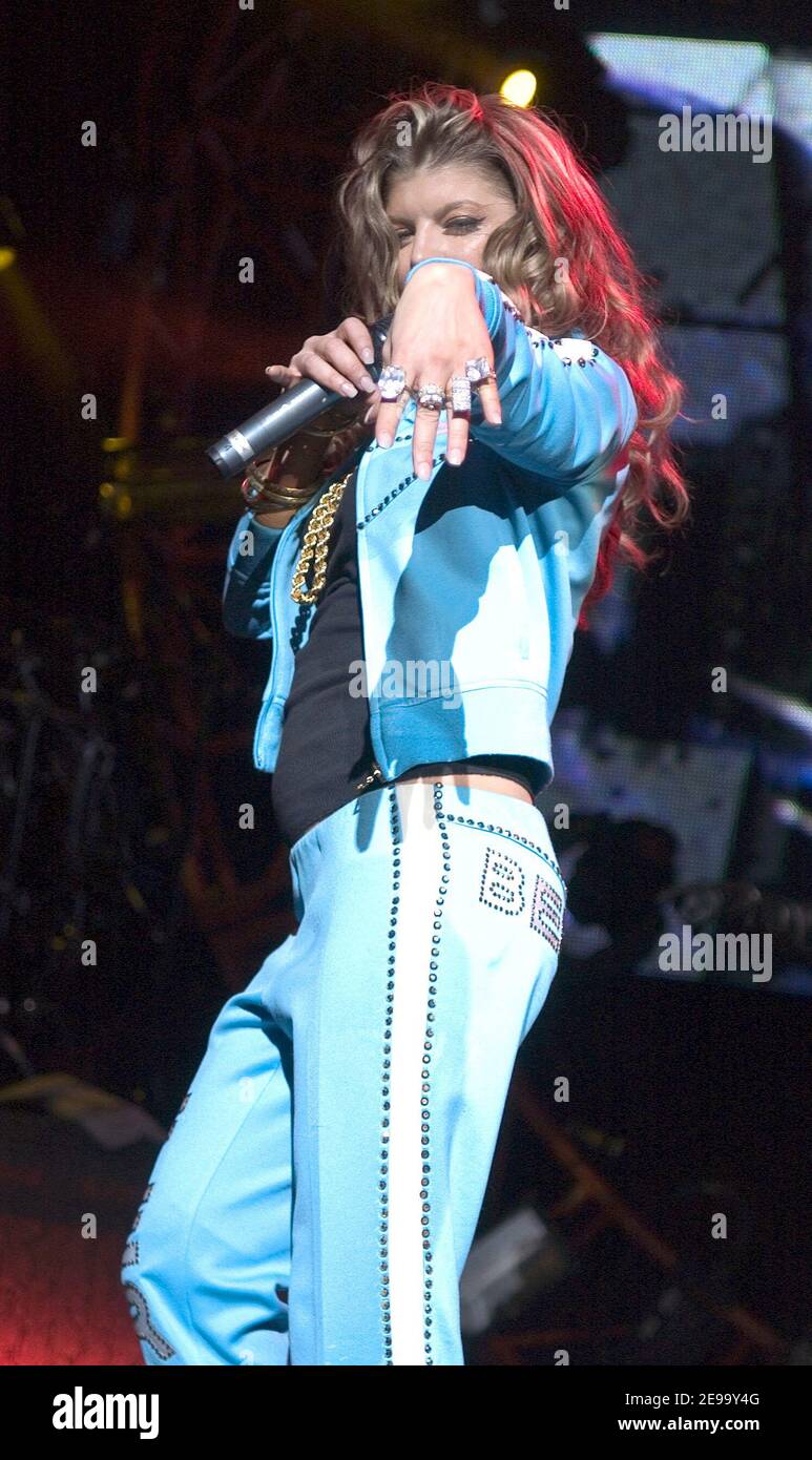 Fergie of the Black Eyed Peas performs live at Madison Square Garden ...