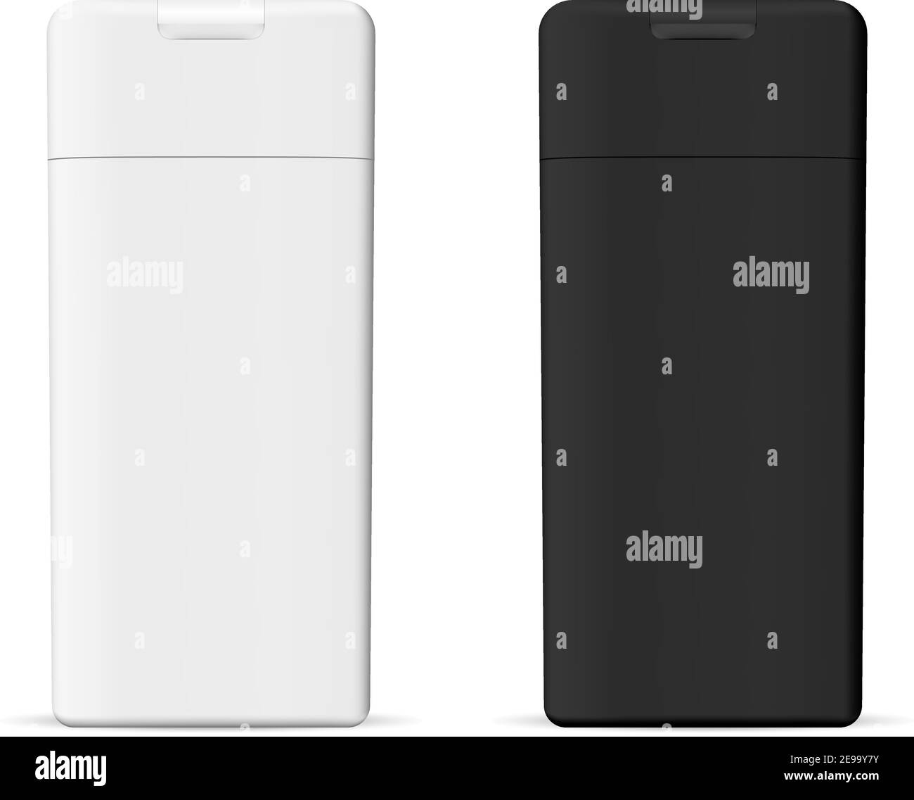 Square Shampoo Bottle Set. Cosmetic Packaging Mockup Template ...