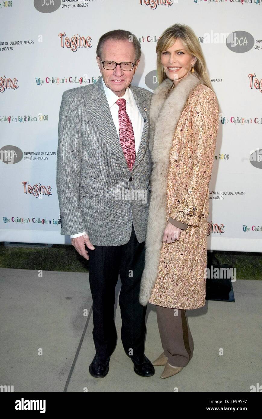 Larry King and his wife Shawn arrive at 'The Children's Collection ...