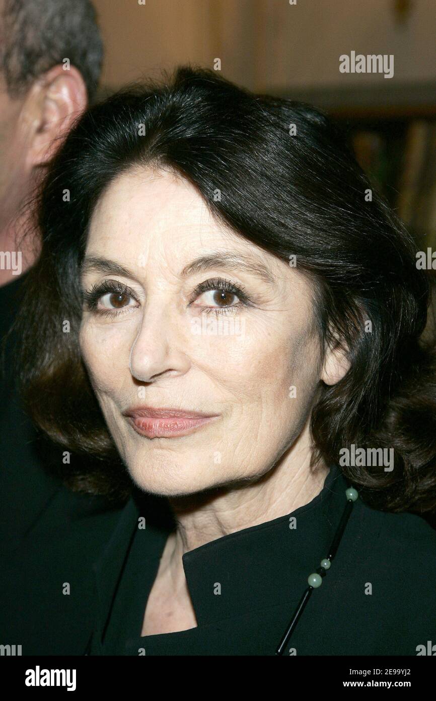 French actress Anouk Aimee attends the 'Carte Noire Cine Roman ...