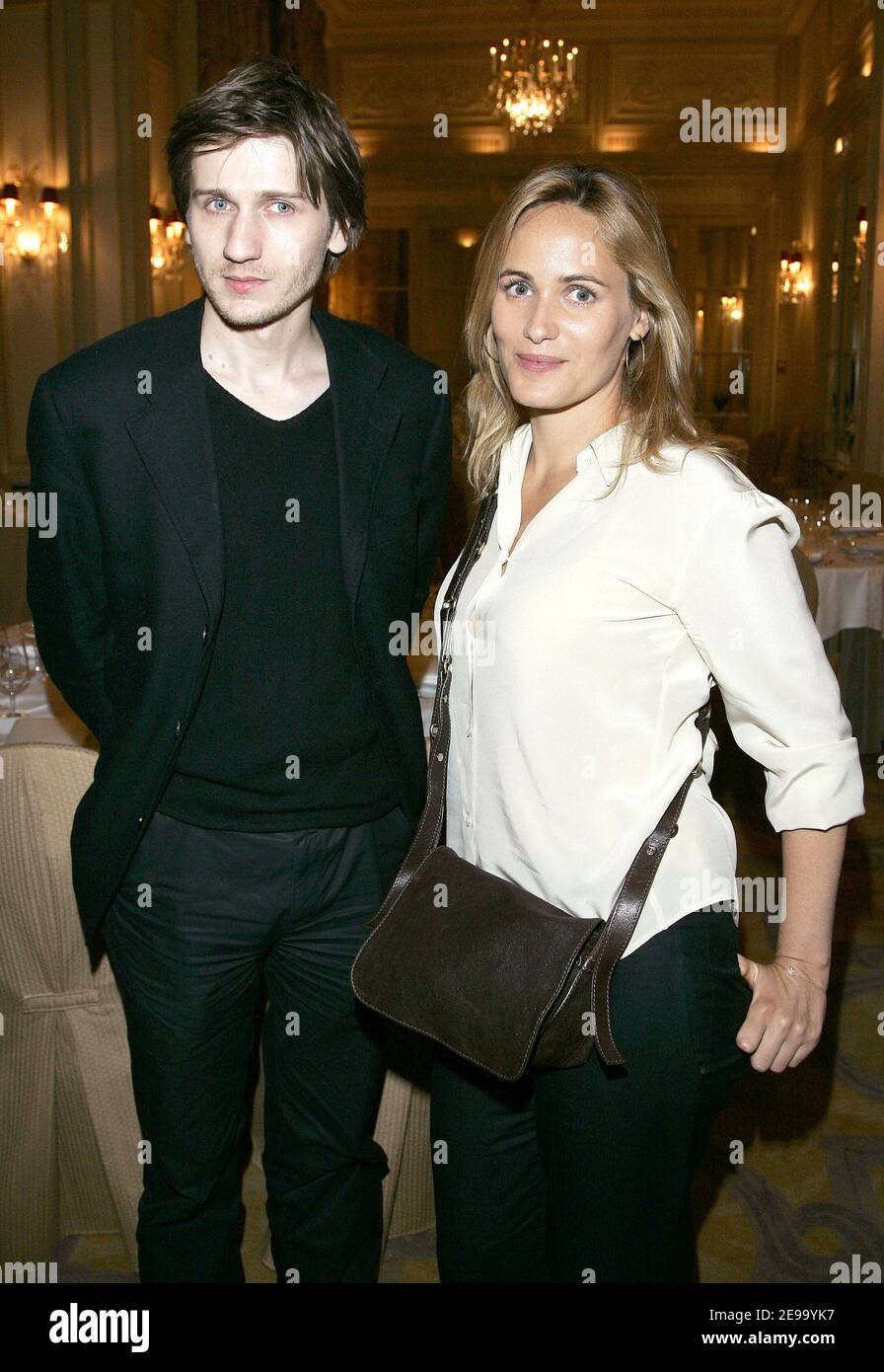 French actress Judith Godreche and actor Stanislas Merhar attend the ...