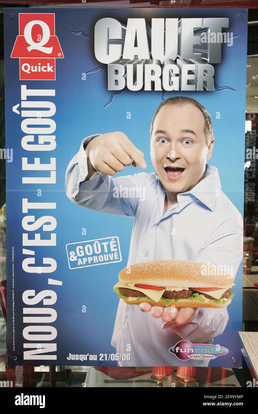 The new 'Cauet Burger' (named after French TV anchor Sebastien Cauet ...