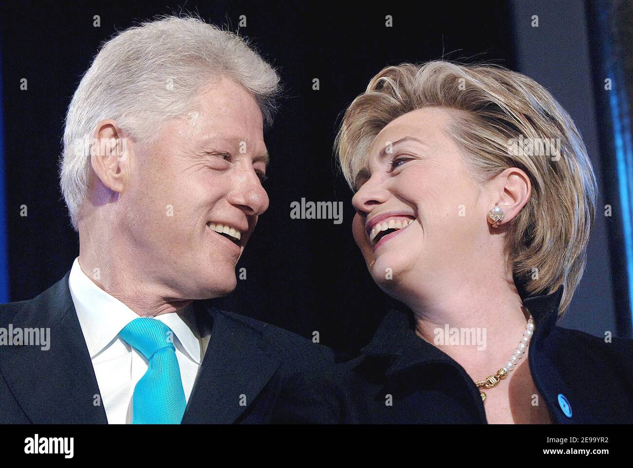 Former U.S. President Bill Clinton and his wife U.S. Senator Hillary ...