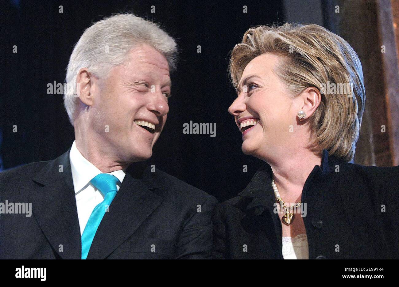 Former U.S. President Bill Clinton and his wife U.S. Senator Hillary ...