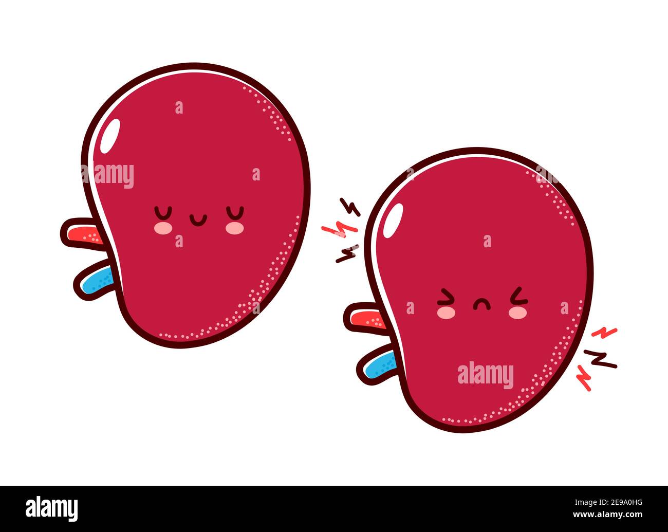 Cute human spleen cartoon Cut Out Stock Images & Pictures - Alamy