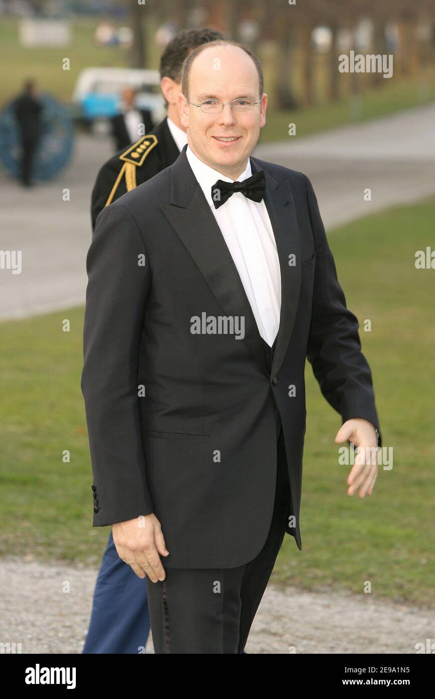 File photo : Prince Albert II of Monaco arrives at the private pre ...