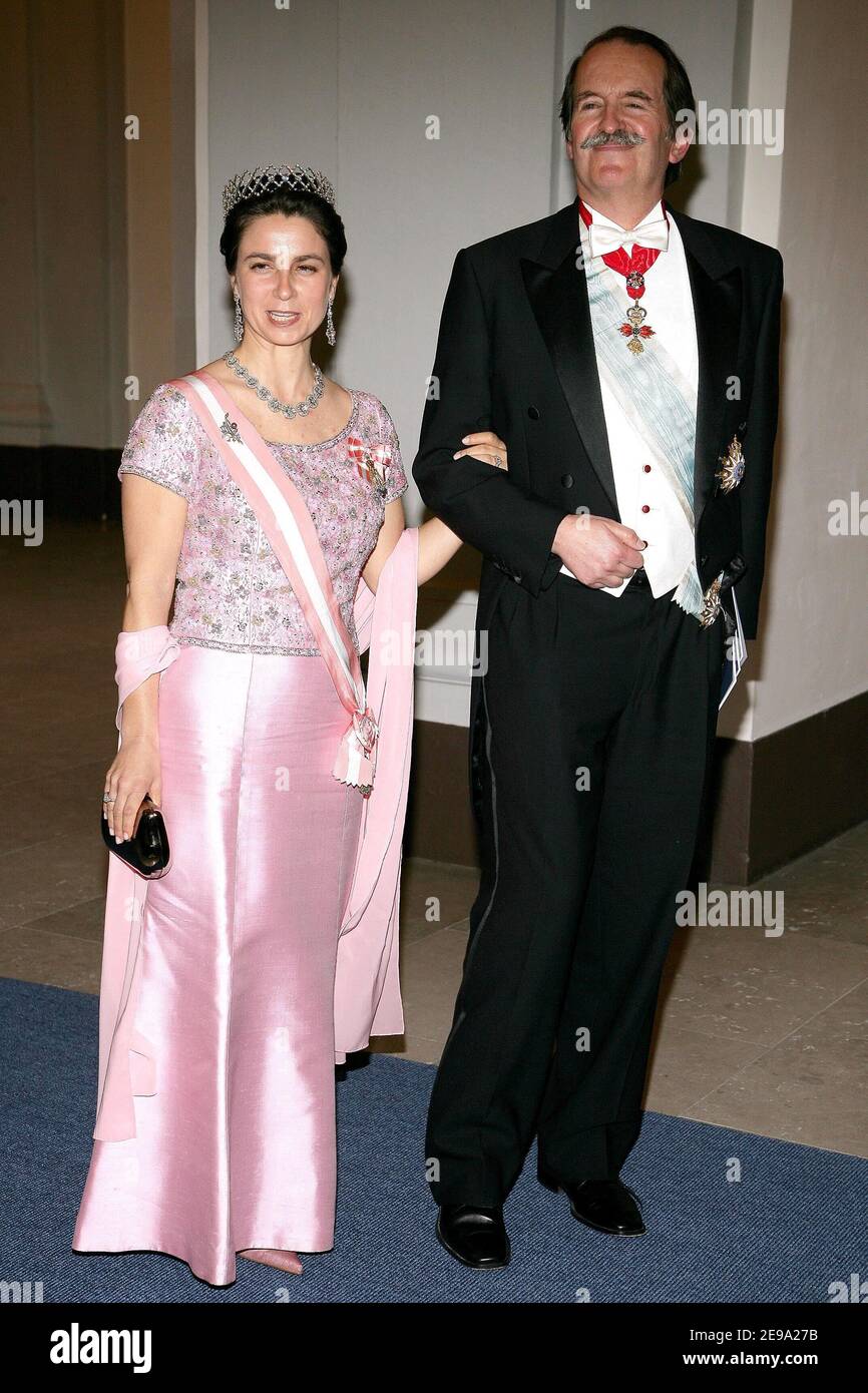 Duke Dom Duarte Pio de Braganca and Dona Isabel arrive for the special ...