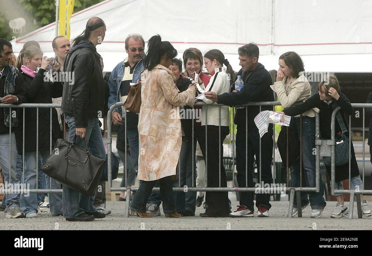 Exclusive-French singer Amel Bent performs live at 'Foire Expo' in ...