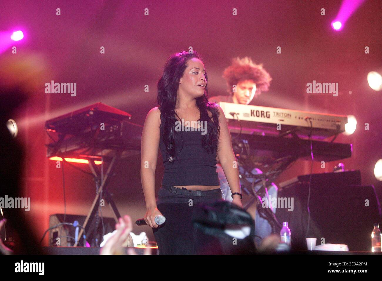 Exclusive-French singer Amel Bent performs live at 'Foire Expo' in ...