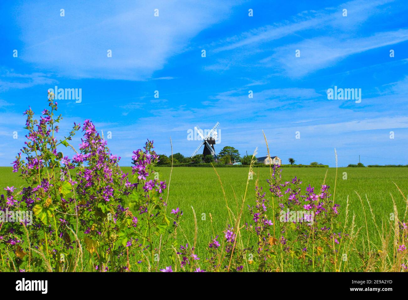 Wind farms and england village hi-res stock photography and images - Alamy
