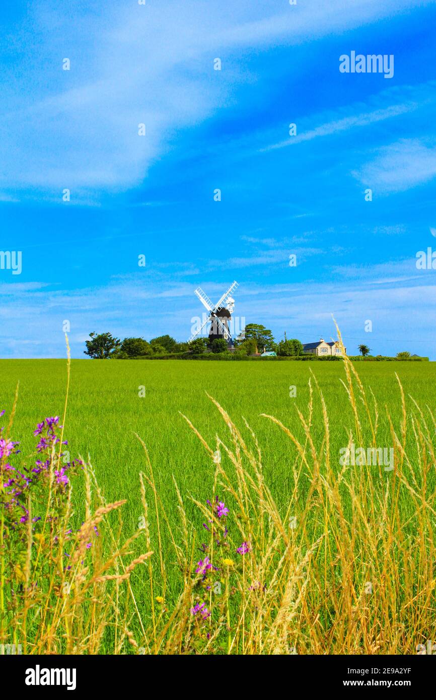 Wind farms and england village hi-res stock photography and images - Alamy