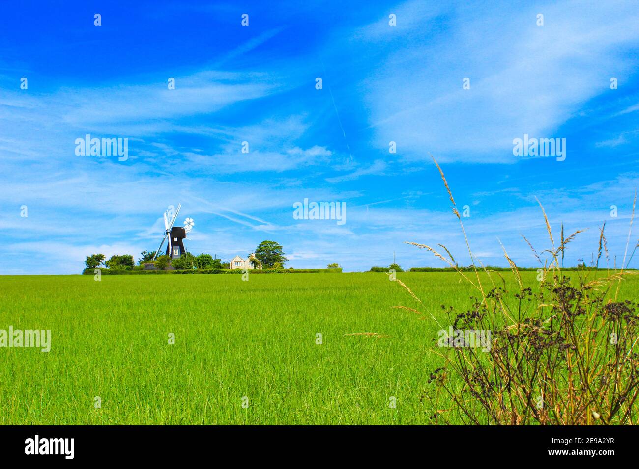 Wind farms and england village hi-res stock photography and images - Alamy