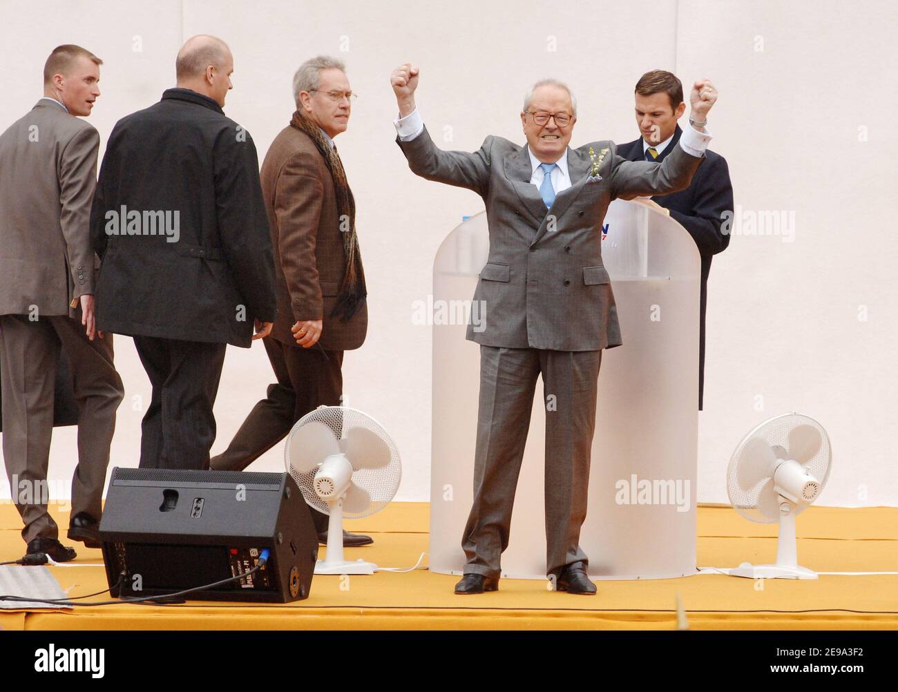 French far-right leader Jean-Marie Le Pen delivers a speech at the ...