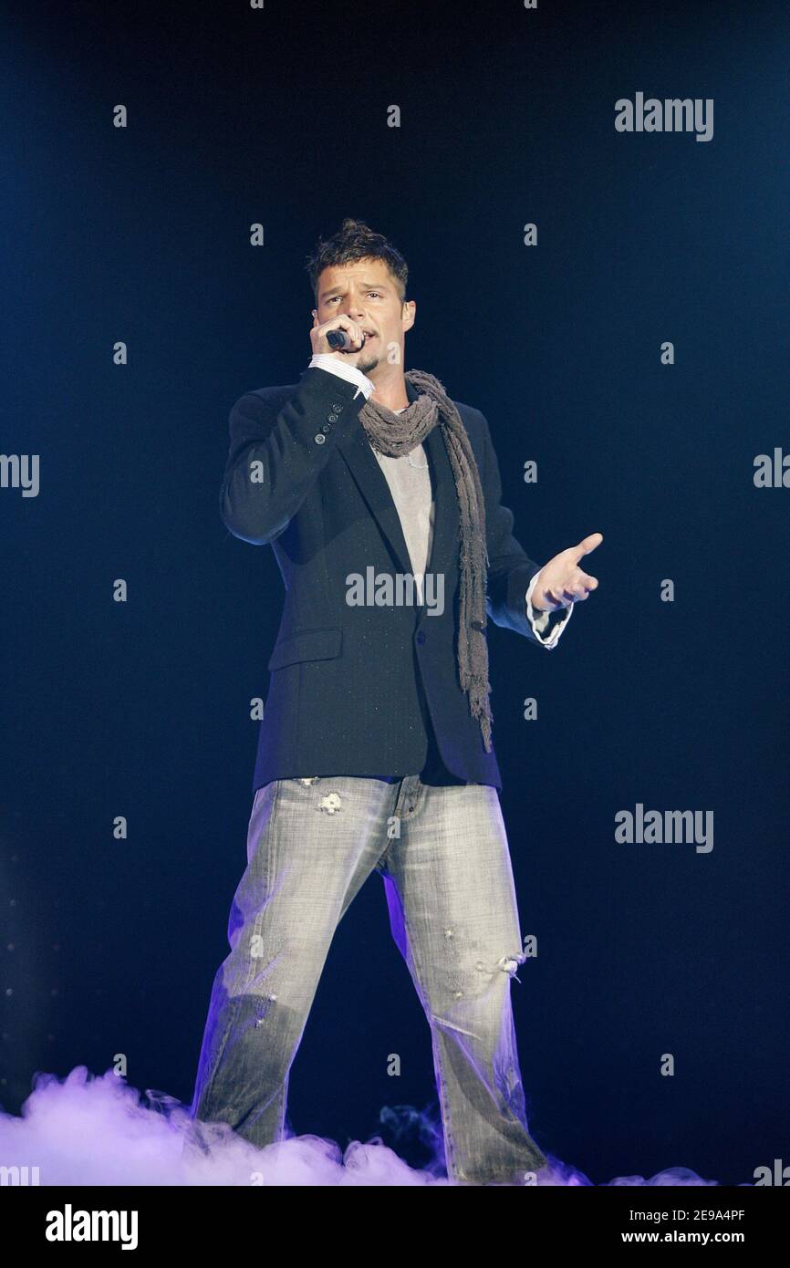 Puerto Rican born singer Ricky Martin performs live on stage at le ...